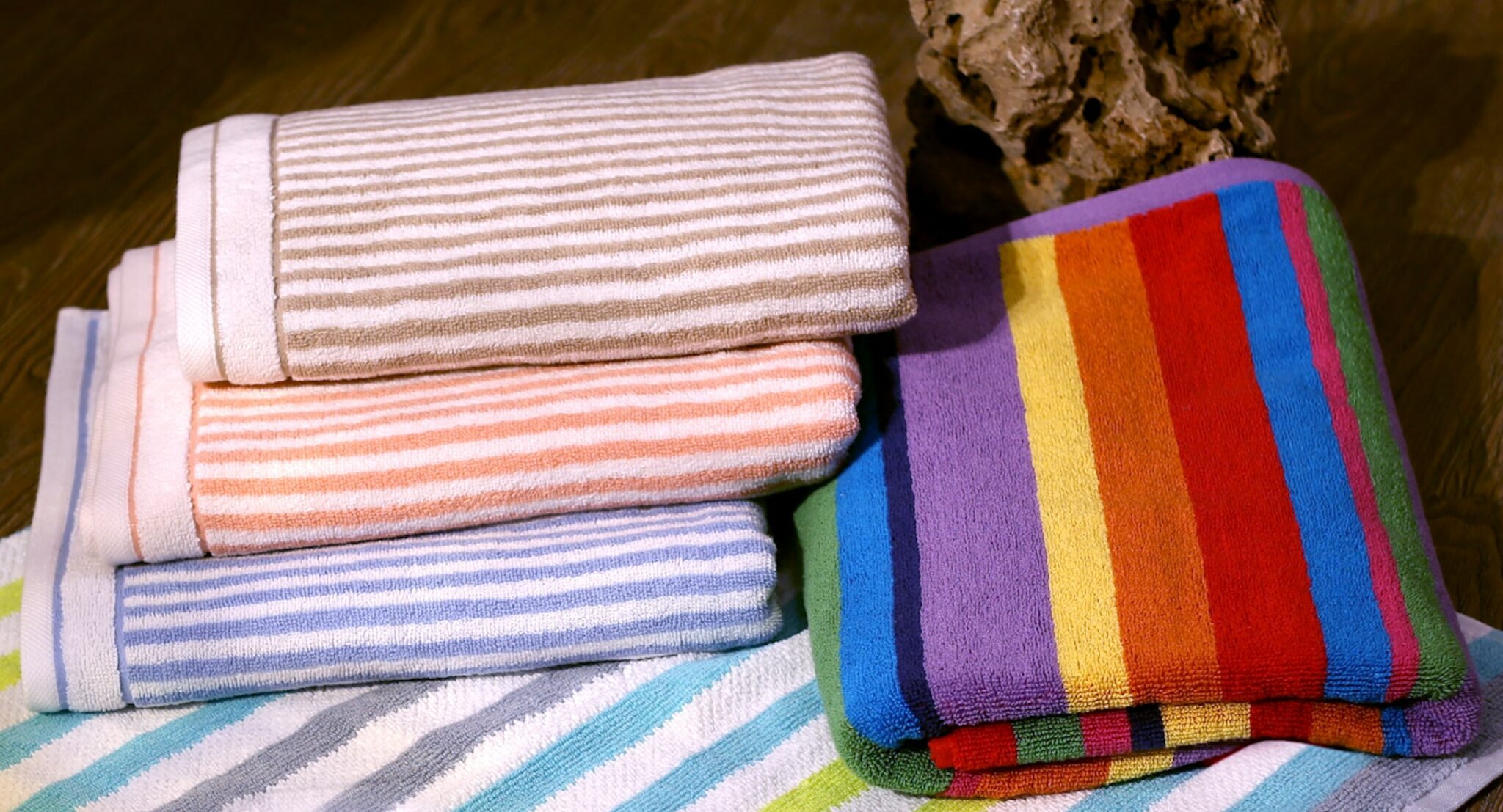 Yarn Dyed Stripe Dobby Towels